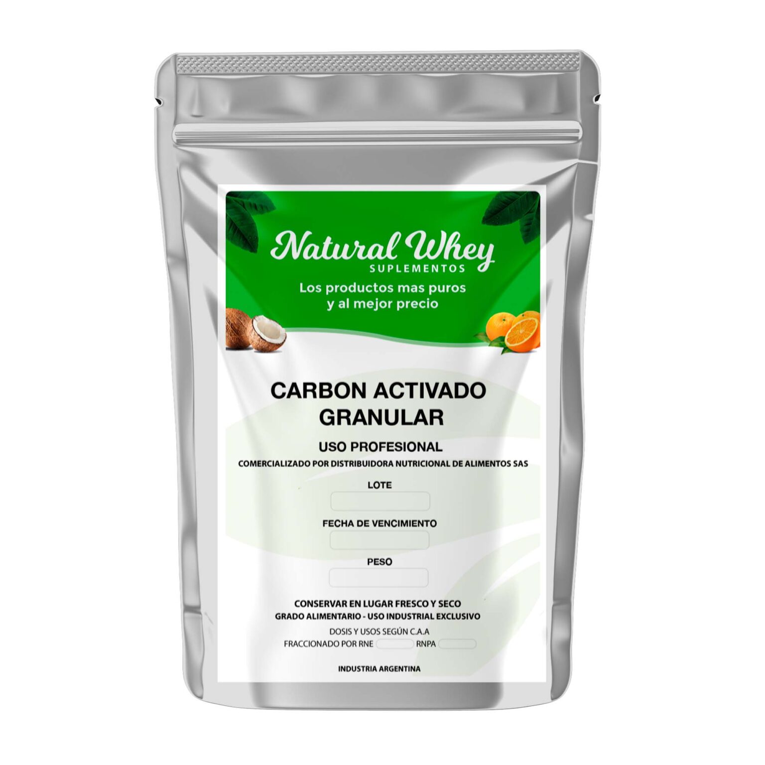 CARBON ACTIVADO GRANULAR – Natural Whey Suplementos